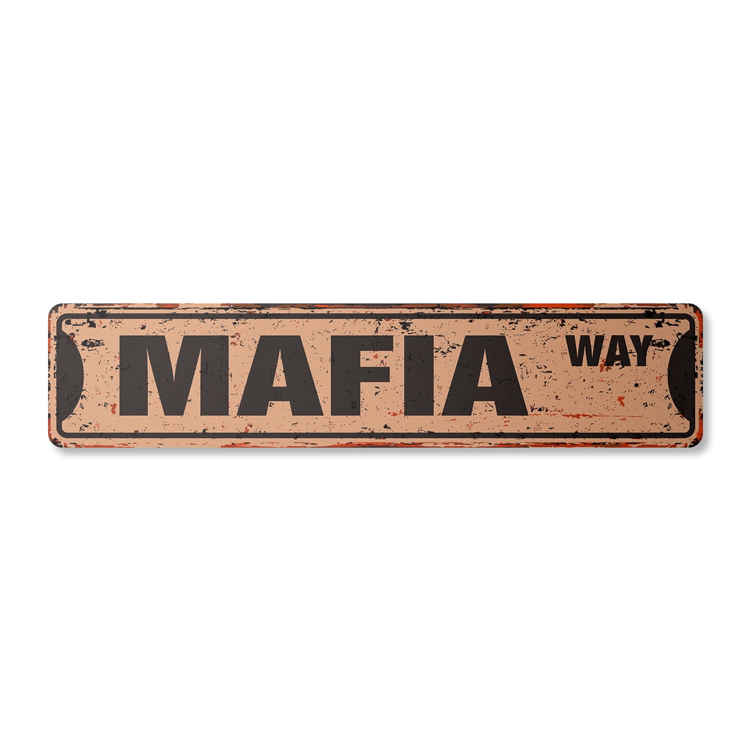 MAFIA Vintage Aluminum Street Sign mob boss godfather italian Capone ...