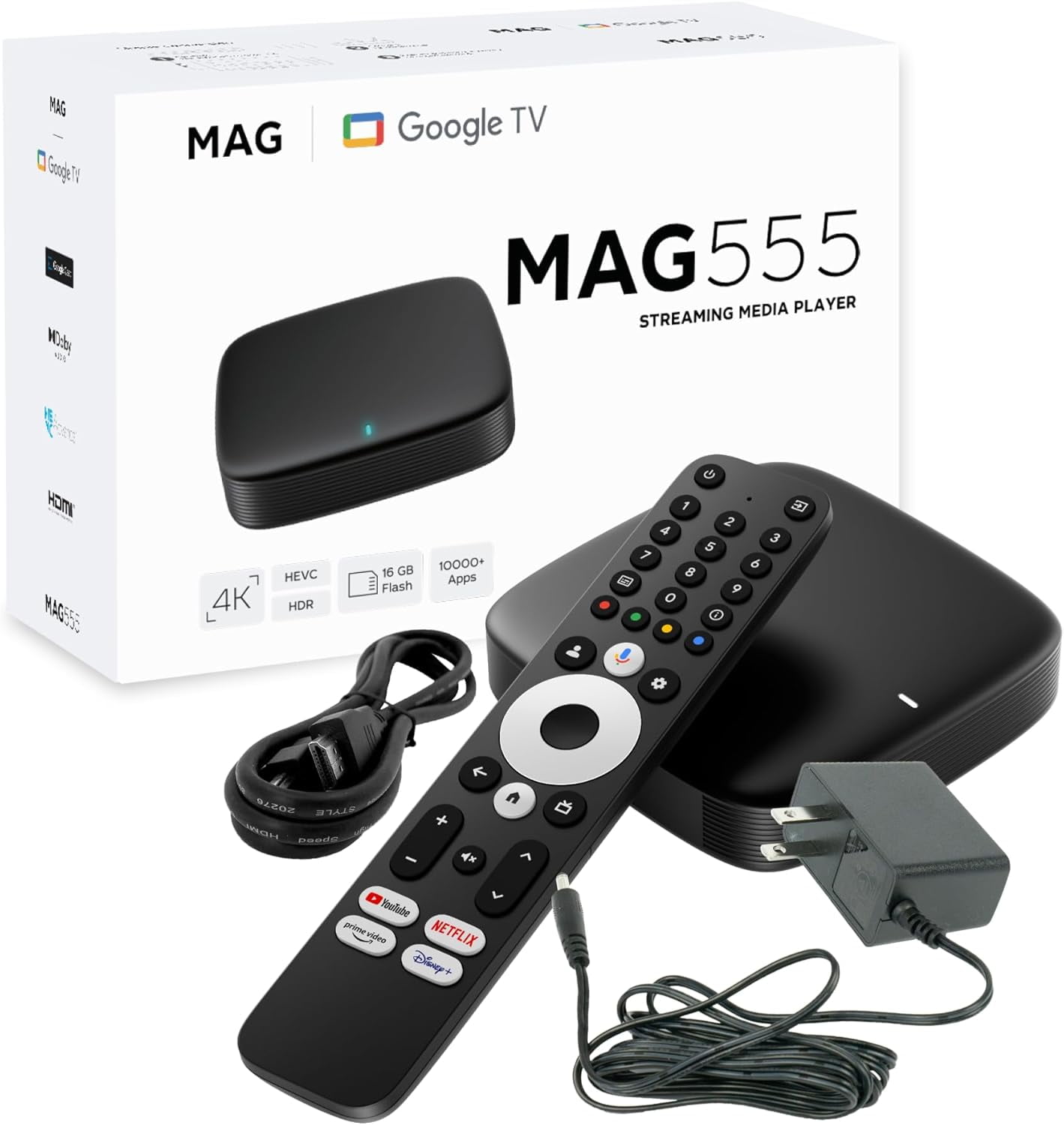 MAG 555 4K Streaming Media Player with Google TV, 4K HDR at 60 Frames ...