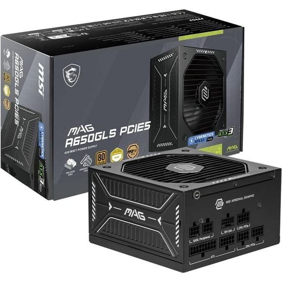 MAG A650GLS PCIE5, Fully Modular Compact Gaming 650W Power Supply, 80 ...