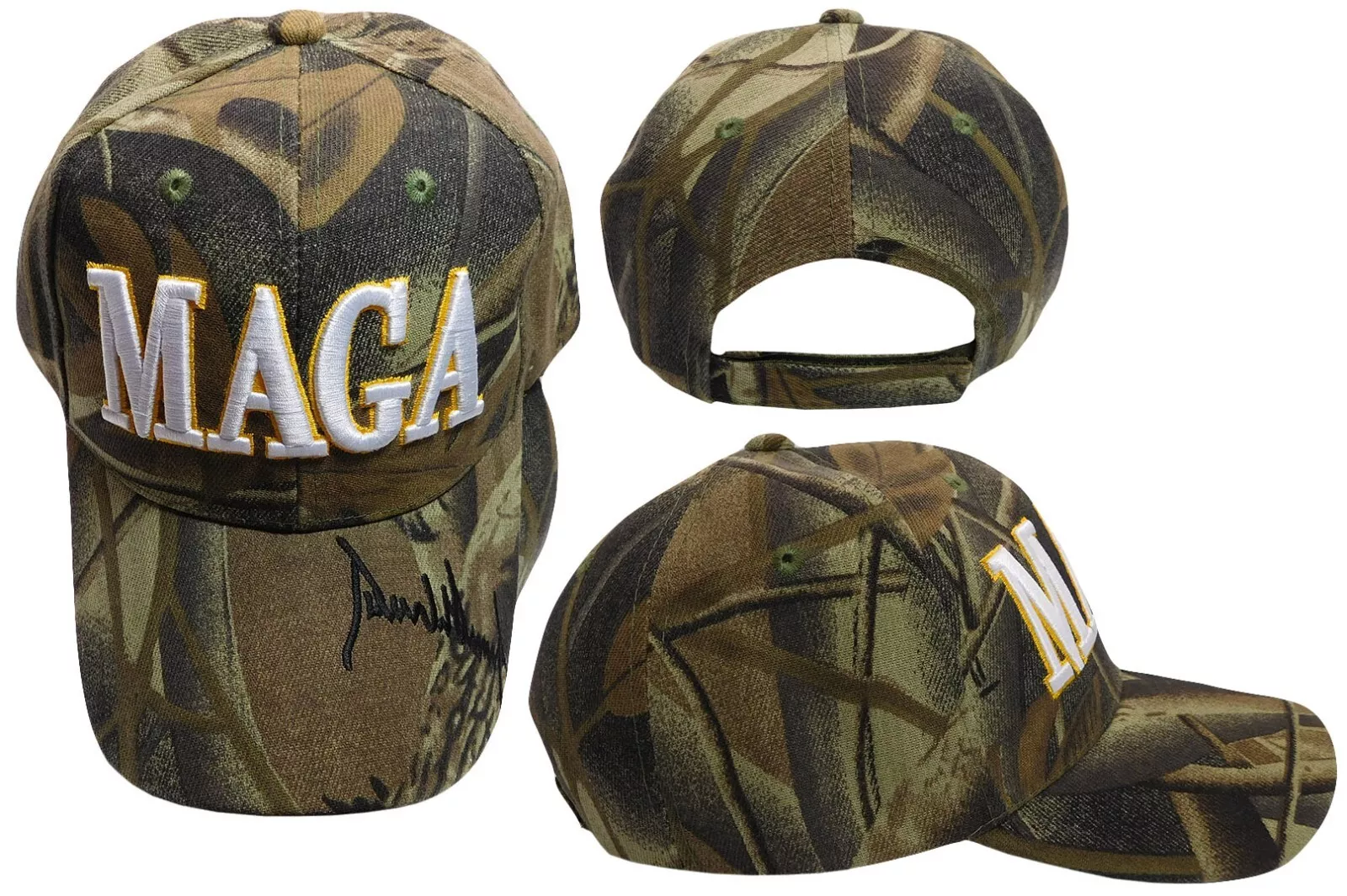 MAGA 3D Make America Great Again Signature Real Tree Camo Embroidered ...