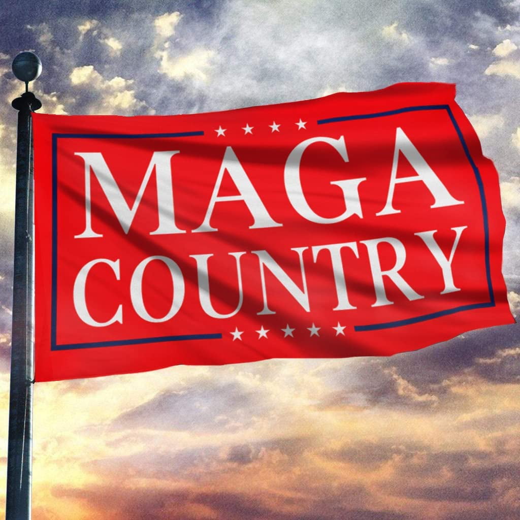 MAGA Country Flag Double Sided Red Yard Banner with Brass Grommets, 4x6 ...