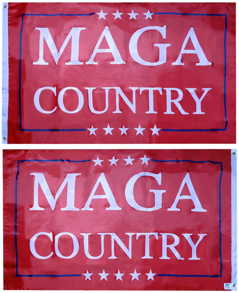MAGA Country Trump 2024 Red Double Sided 150D Woven Poly Nylon 3'x5 ...
