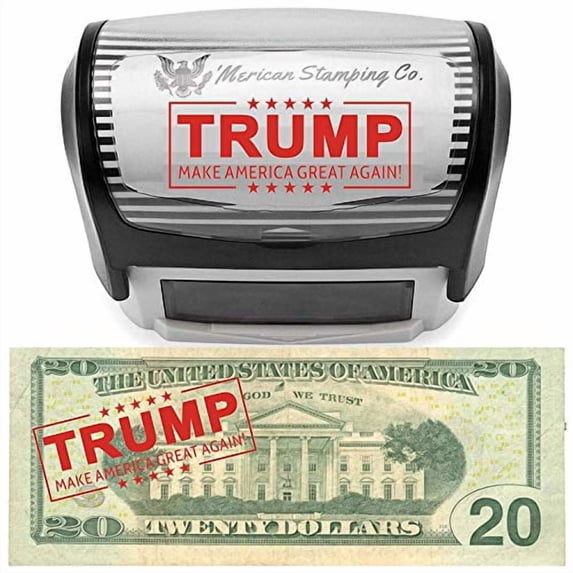 MAGA Stamp by '. - Donald Trump Lives Here - Red Ink Self Inking Rubber ...