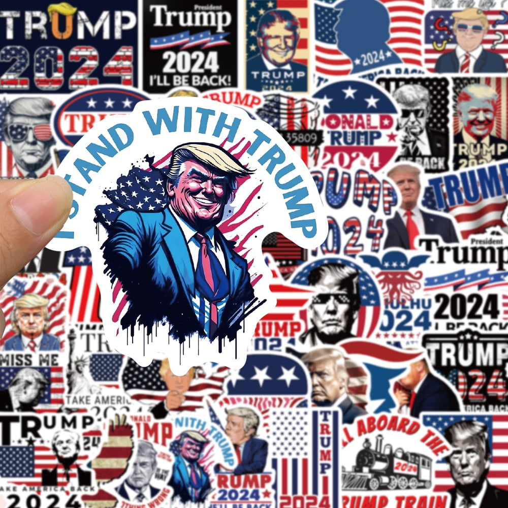 MAGA!!!Trump 2024, Lunuaoe 50Pcs Stickers Female Decal Decorate Laptop ...