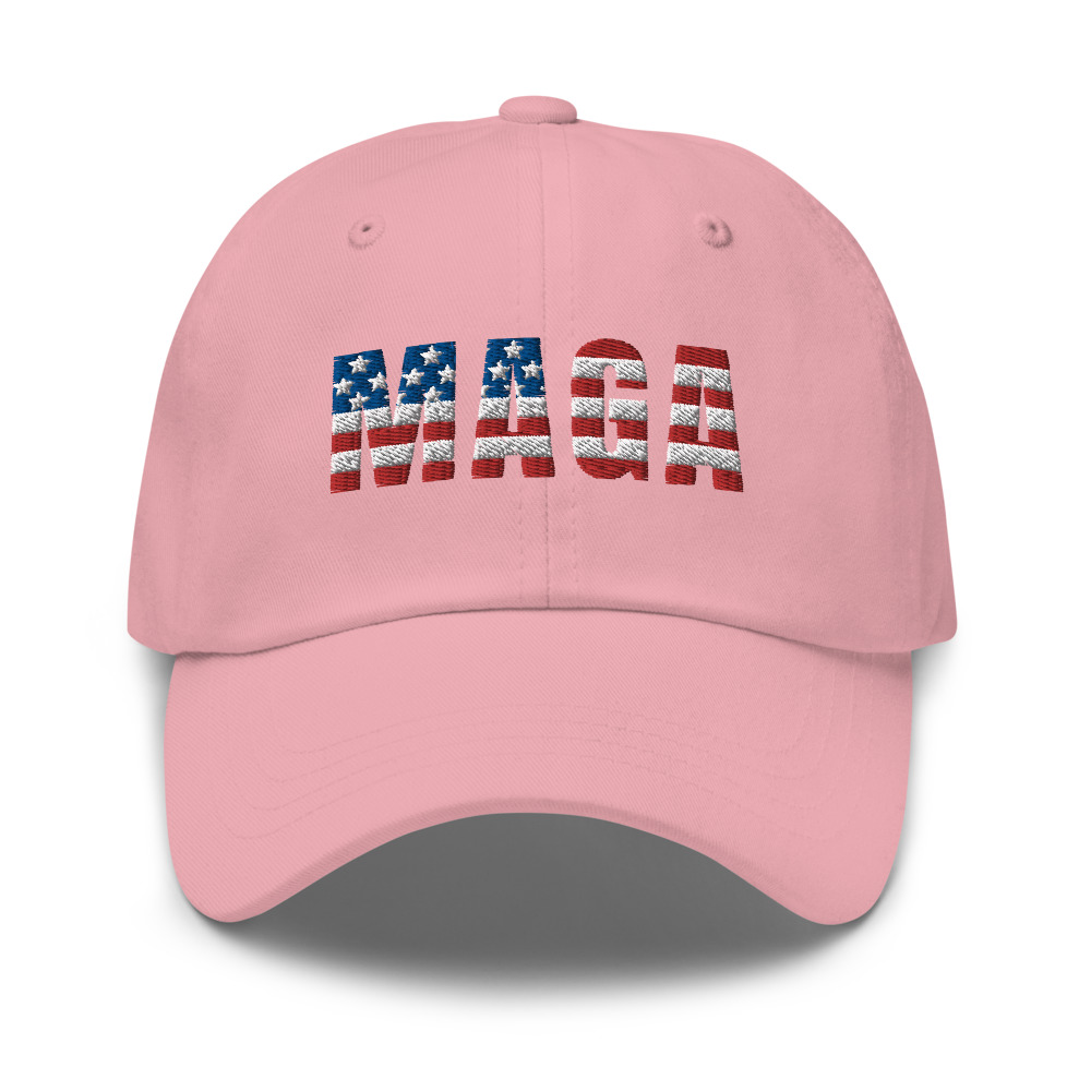 MAGA USA Flag Trump Campaign Dad Hat (Pink) - Walmart.com