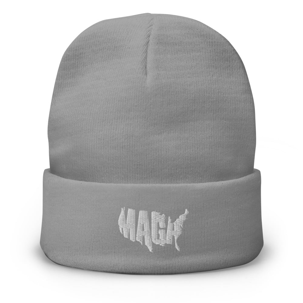 MAGA USA Map Embroidered Beanie White (Gray) - Walmart.com