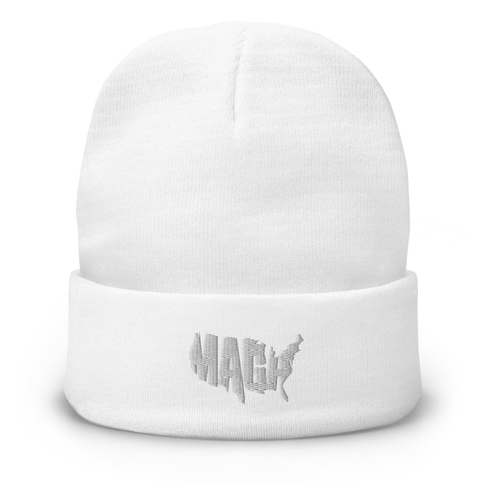MAGA USA Map Embroidered Beanie White (White) - Walmart.com