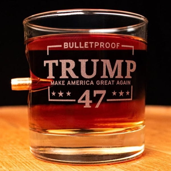 Donald MAGA Whiskey Glass Copper Bullet Design - Walmart.com