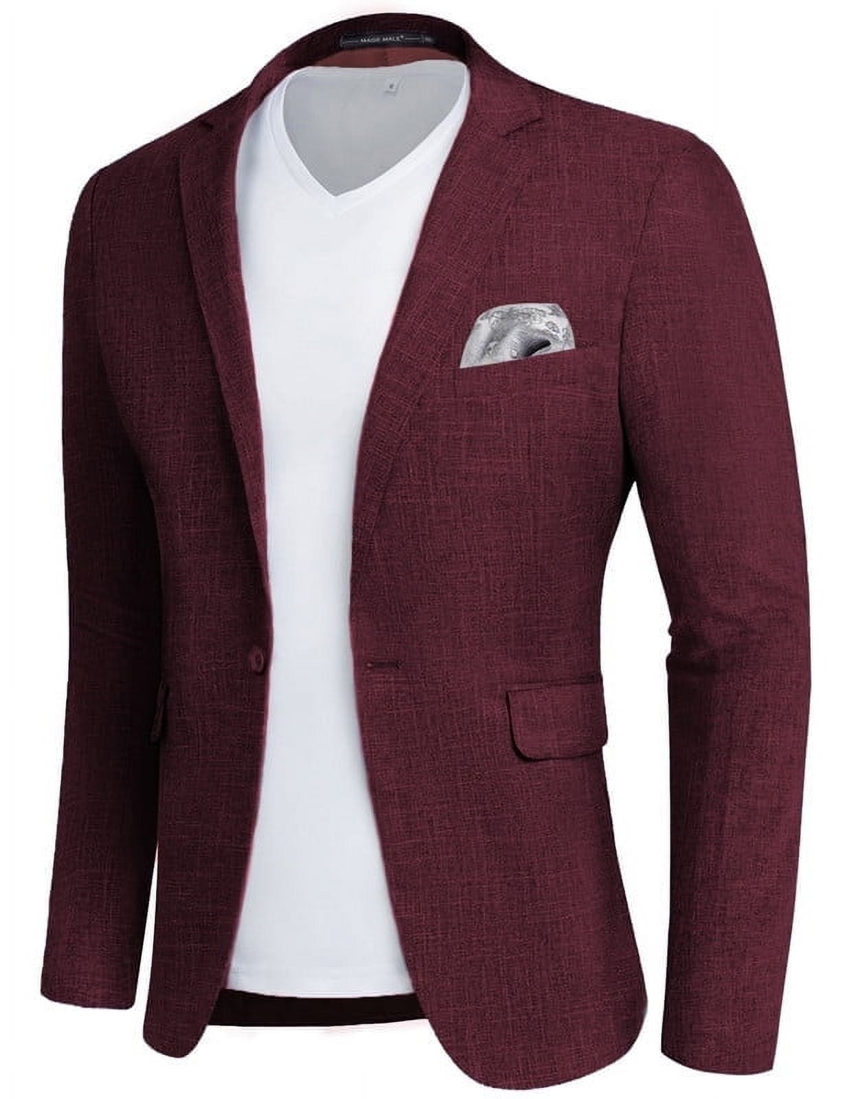 MAGE MALE Men's Slim Fit Blazer Jackets Casual Sport Coats - Walmart.com