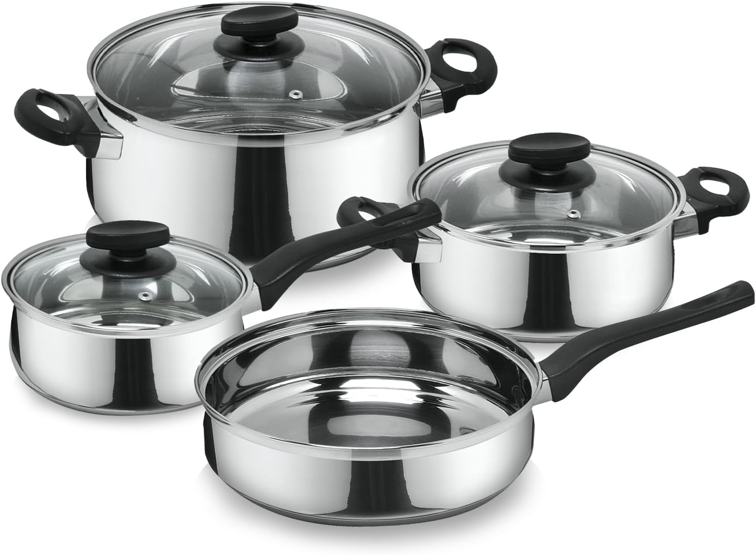 MAGEFESA Deliss 7-Piece Stainless Steel Cookware Set – Includes 2 ...