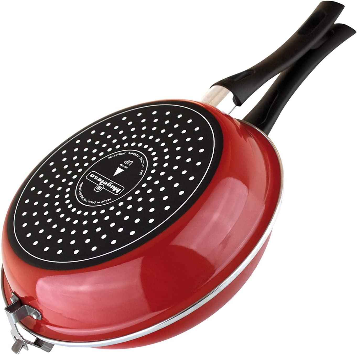 MAGEFESA ® Frittata spanish tortilla frying pan, 9.4 in, red, double ...