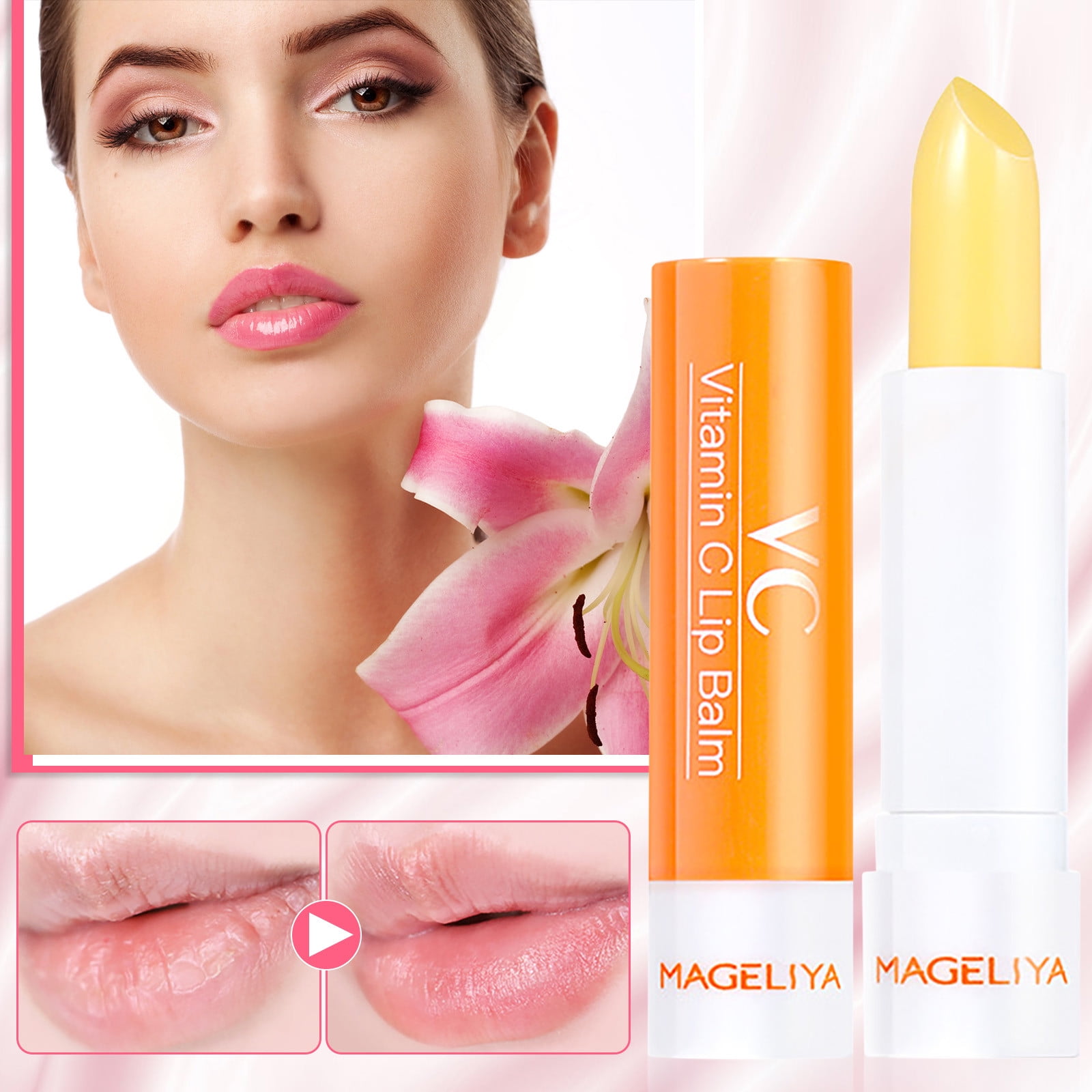 MAGELIYA Vitamin C Lip Balm | Moisturizing & Hydrating | Tangerine Extract | Anti-Drying & Crack ...