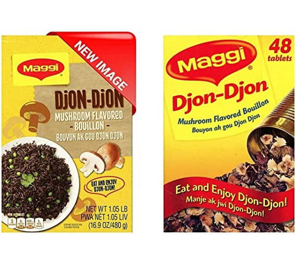 Maggi Djon Djon Bouillon Cubes, Mushroom Flavored, 1 Box, 48 Cubes ...