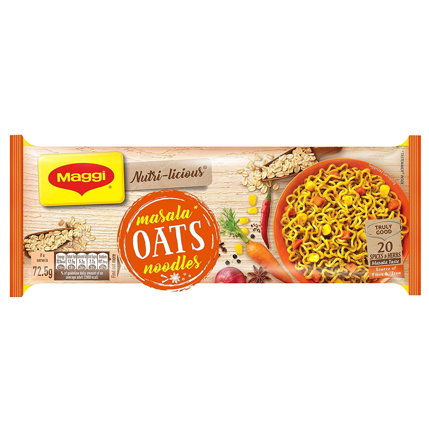 MAGGI Nutri-Licious Vegetarian Oats Masala Noodles - 240 gm - Walmart.com