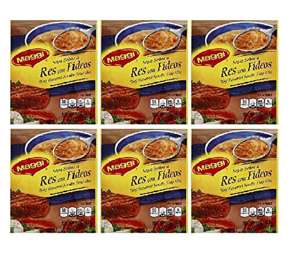 MAGGI Sopa Sabor a Res con Fideos GHH16 PACK 60 gr. c/u | Beef Flavored ...