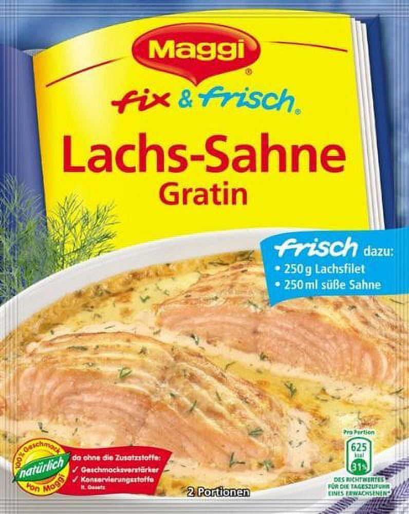 MAGGI fix & fresh creamy salmon gratin (Lachs-Sahne Gratin) (Pack of 4 ...