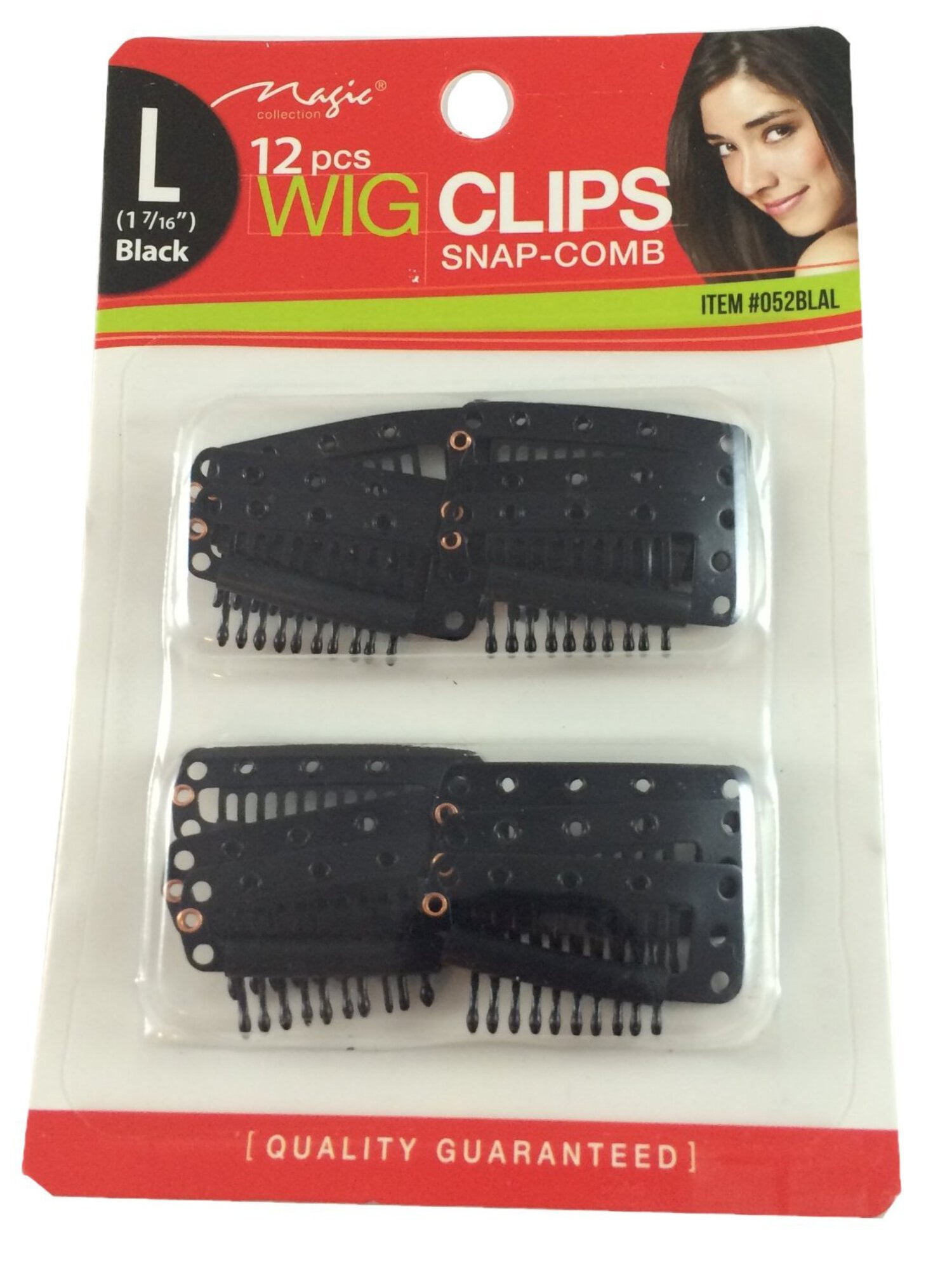 MAGIC COLLECTION - 12 Pieces Wig Clips LARGE BLACK - Walmart.com