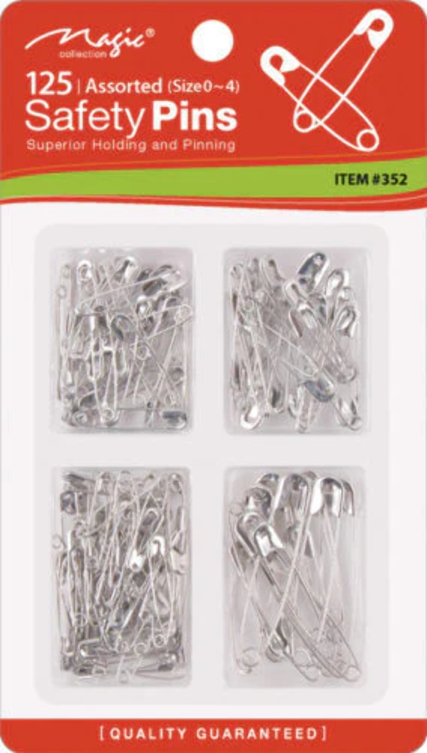 MAGIC COLLECTION - 125 Safety Pins Assorted - Walmart.com