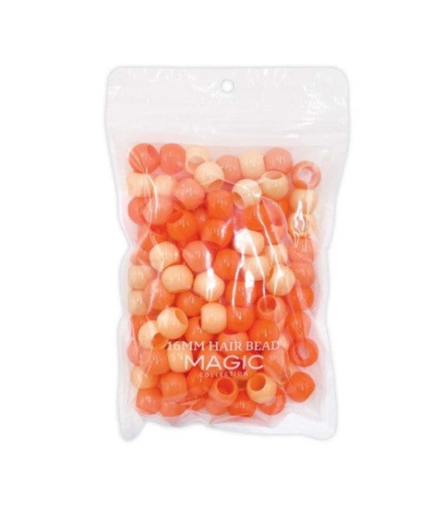 MAGIC COLLECTION - 16mm Round Hair Bead Orange - Walmart.com