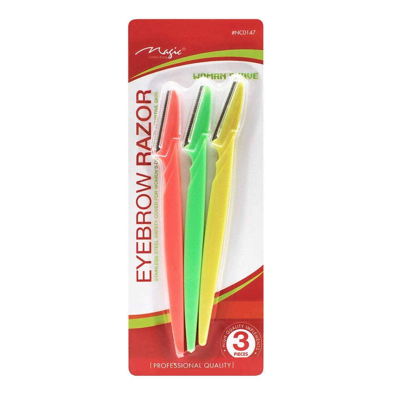 MAGIC COLLECTION - Professional Quality Eyebrow Razor 3 Pieces, Facial ...