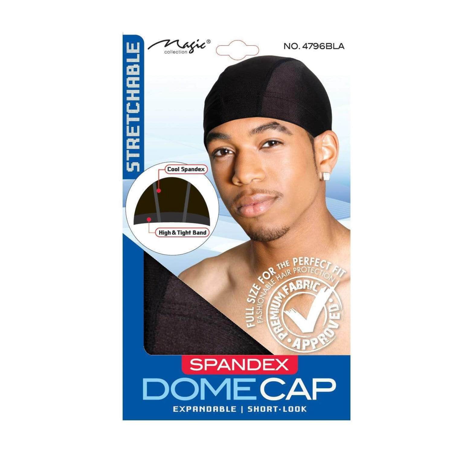 MAGIC COLLECTION - Flexible Spandex Dome Cap BLACK - Walmart.com