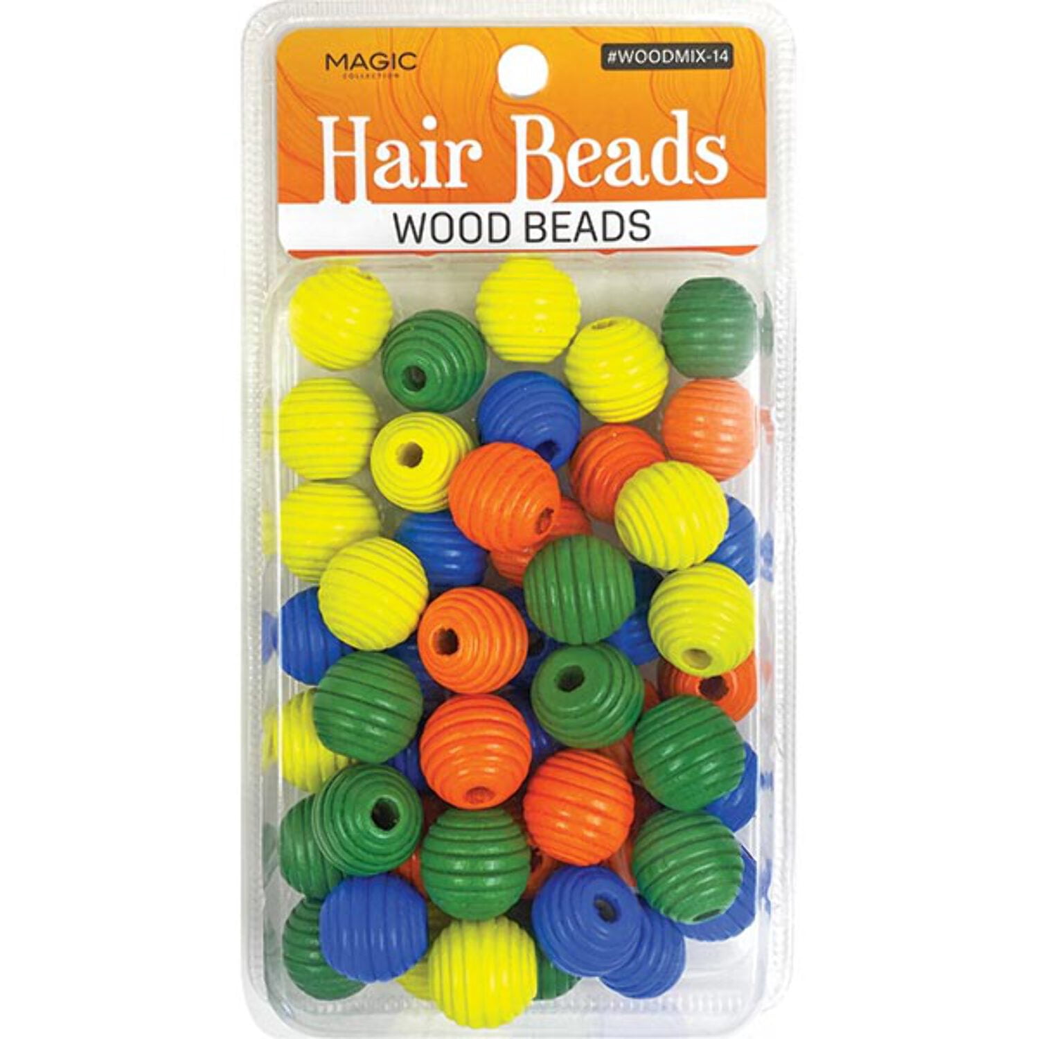 MAGIC COLLECTION - Hair Beads Wood Beads #WOODMIX-14 - Walmart.com