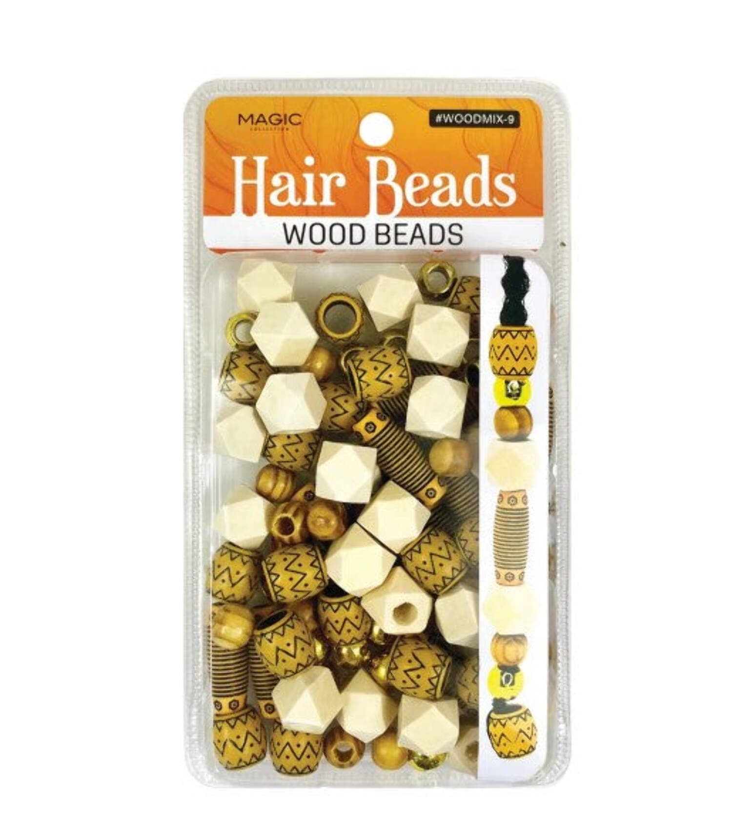 MAGIC COLLECTION - Hair Beads Wood Beads #WOODMIX-9 - Walmart.com