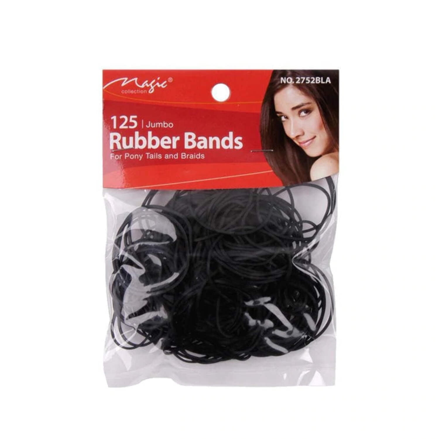 MAGIC COLLECTION - Premium Jumbo Rubber Bands BLACK 125PCs - Walmart.com