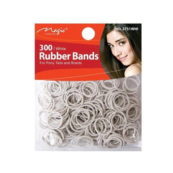 MAGIC COLLECTION - Premium Rubber Bands White 300PCS - Walmart.com
