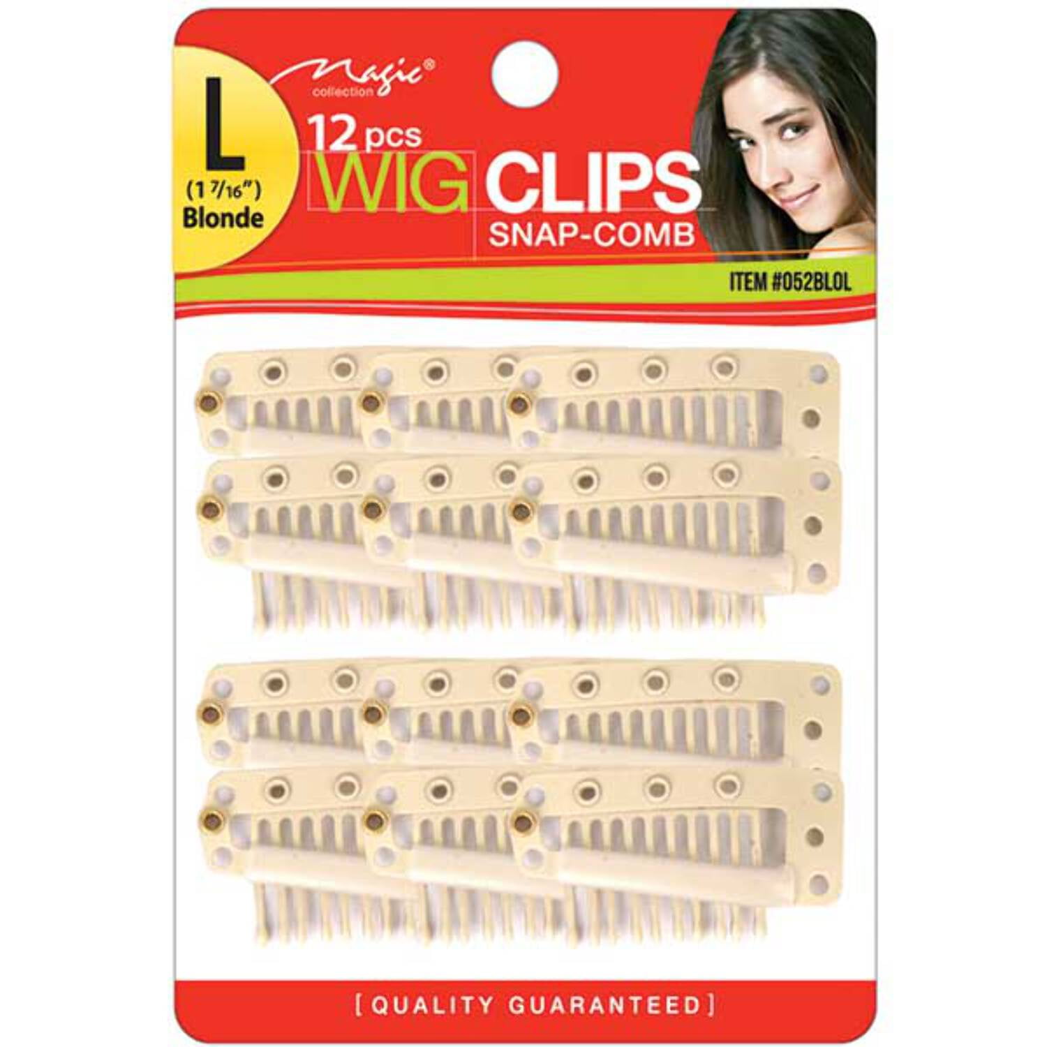 MAGIC COLLECTION - Wig Clips Snap-Comb Large Blonde 12 PCs - Walmart.com