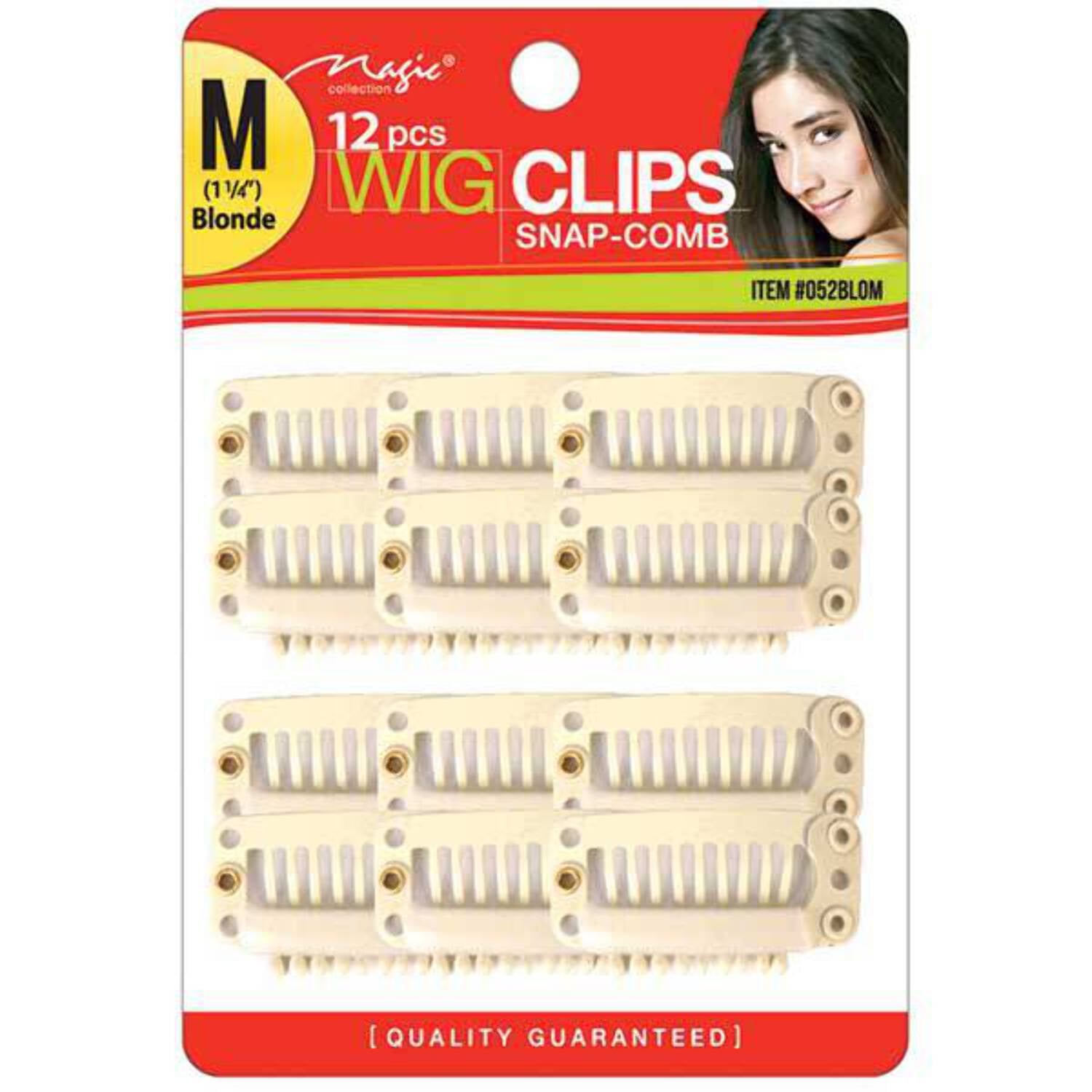 MAGIC COLLECTION - Wig Clips Snap Comb Medium Blonde 12 PCs - Walmart.com