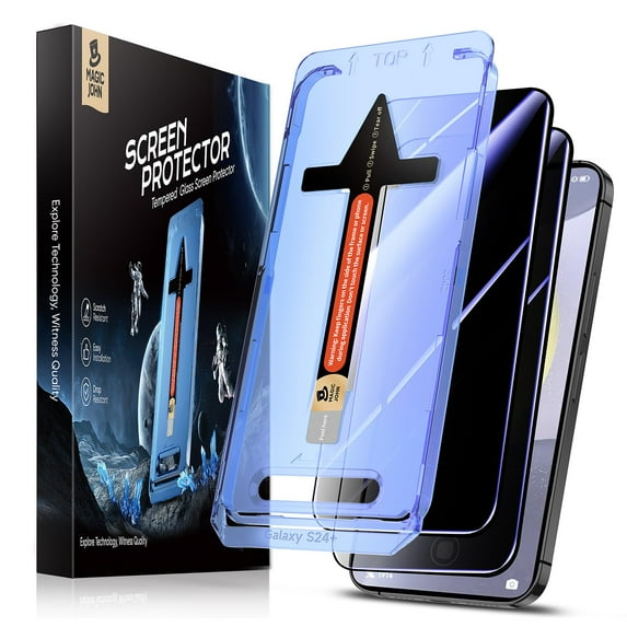 MAGIC JOHN 2 Pack for Samsung Galaxy S24 Plus/ S24+ Privacy Glass ...