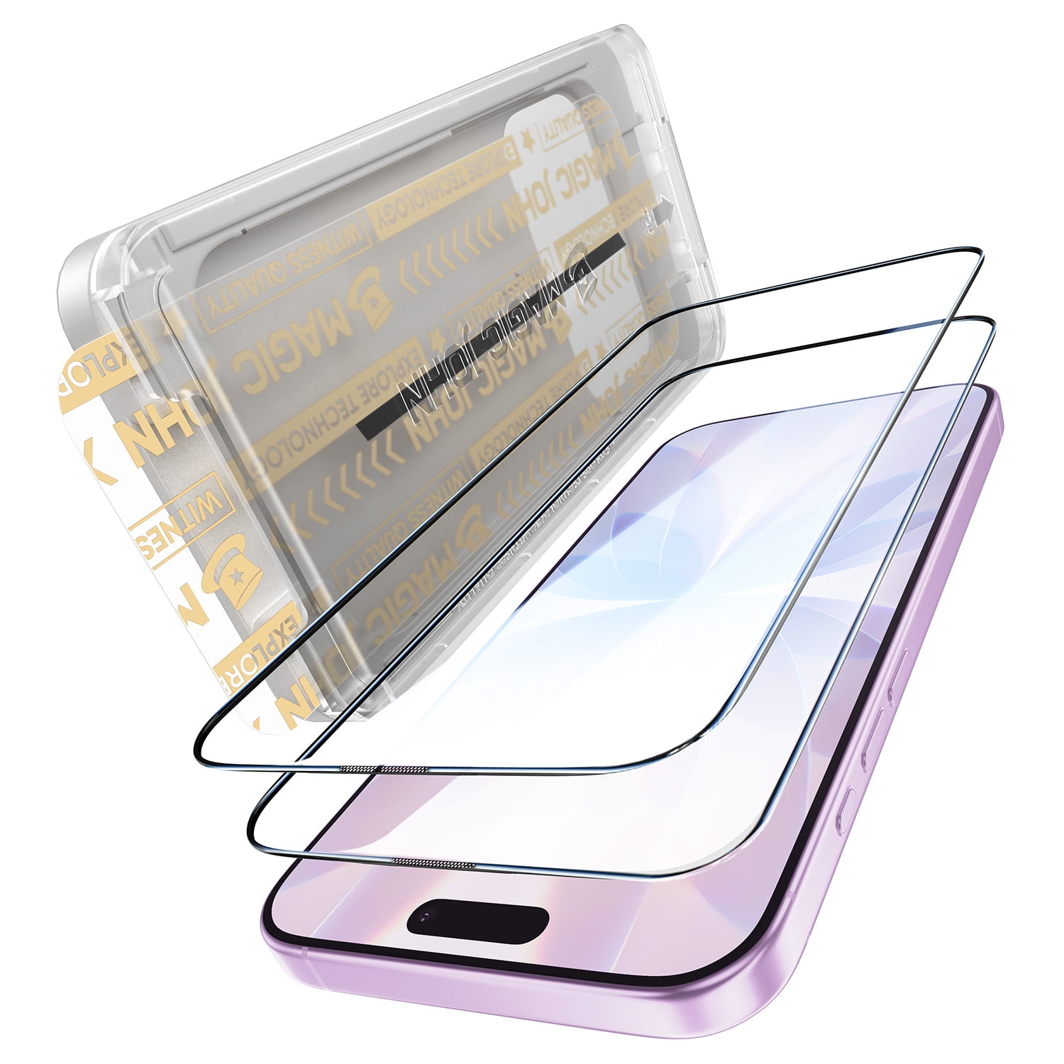 MAGIC JOHN 3rd GEN Screen Protector for iPhone 17 Corning Tempered ...