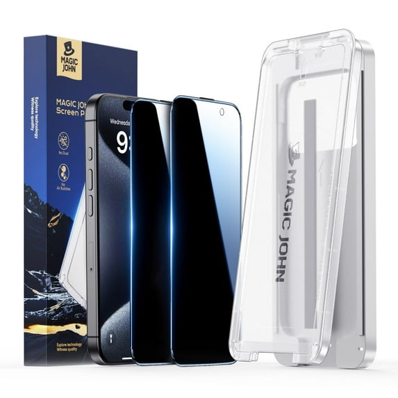 MAGIC JOHN 3rd Gen Upgraded for iPhone 15ProMax Privacy Screen ...