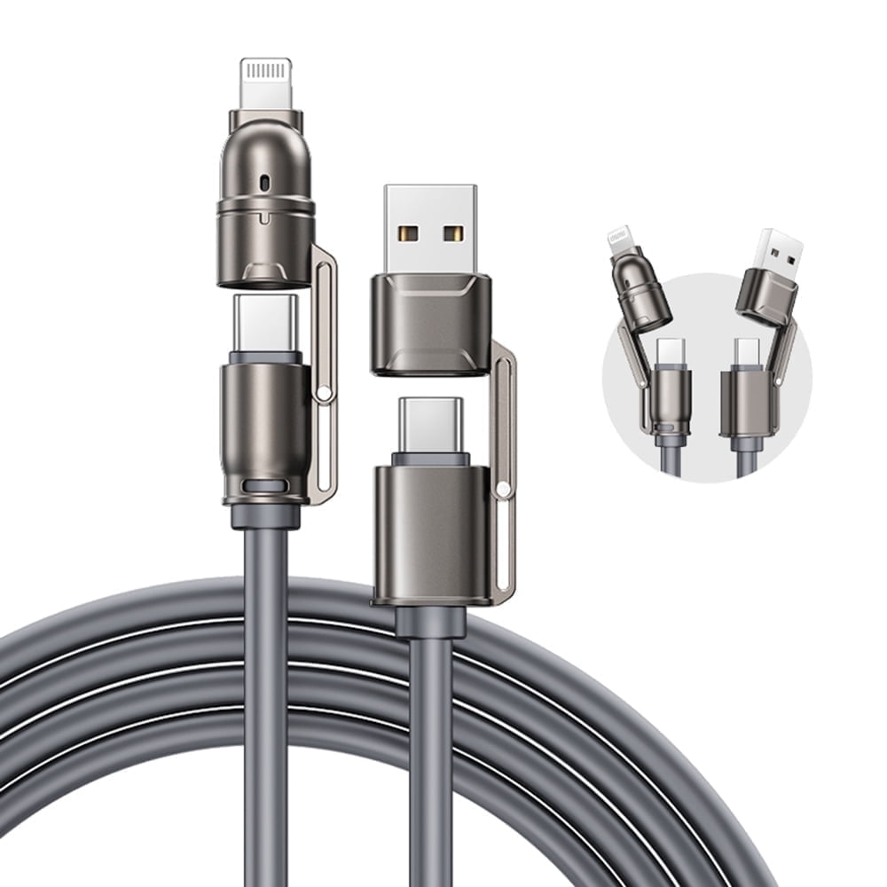 MAGIC JOHN 4-in-1 Charging Cable USB Type C 65W Fast Charger Cables ...