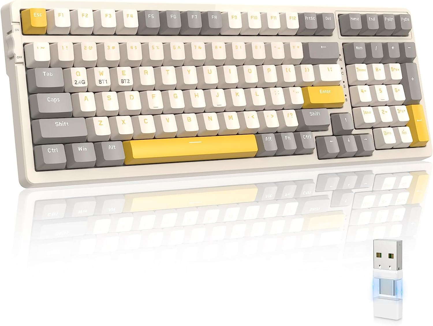 MAGIC-REFINER RK96 Wireless Mechanical Keyboard, Dual Mode 2.4G/BT5.0 2 ...