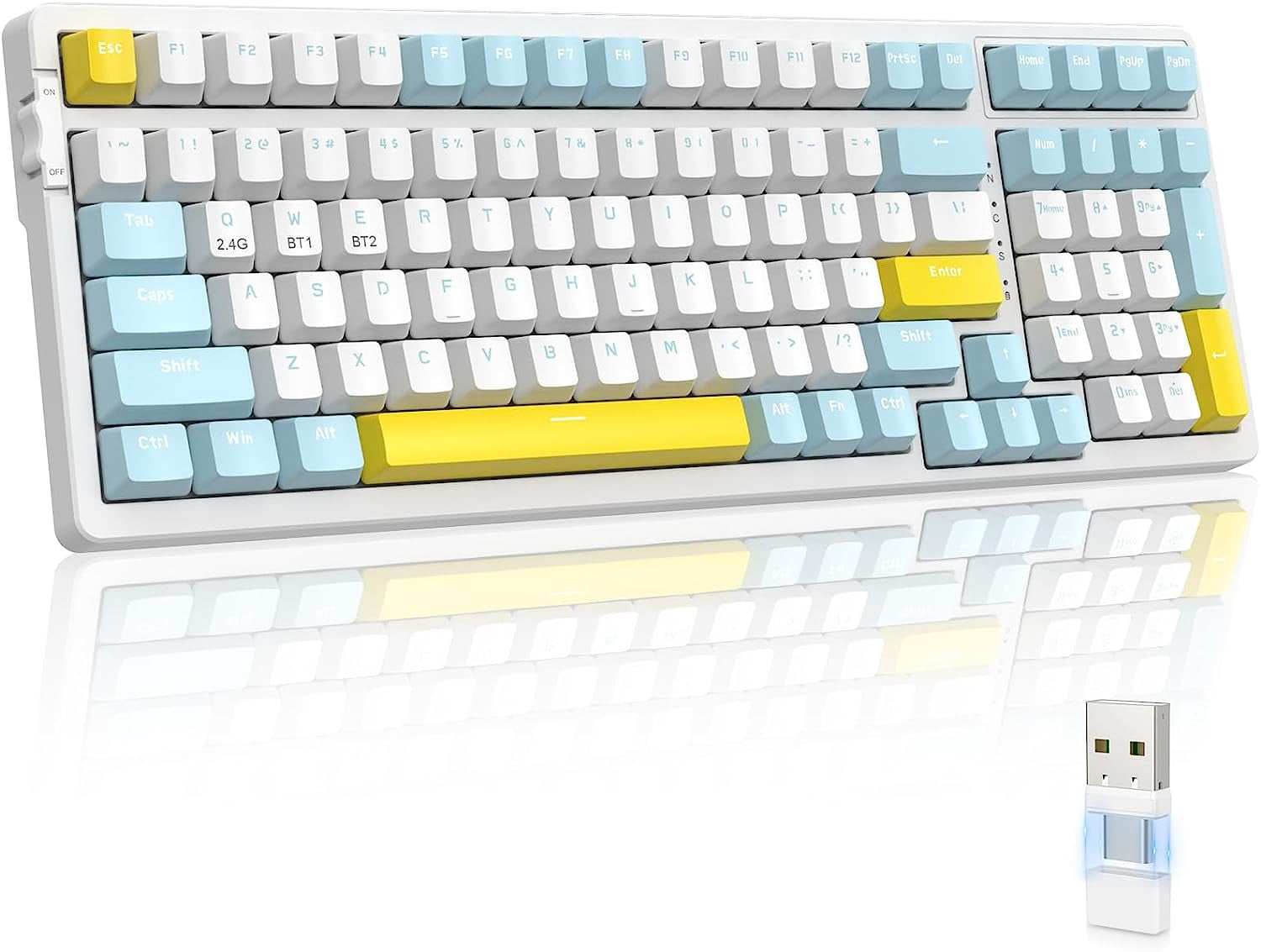 MAGIC-REFINER RK96 Wireless Mechanical Keyboard, Dual Mode 2.4G/BT5.0 2 ...