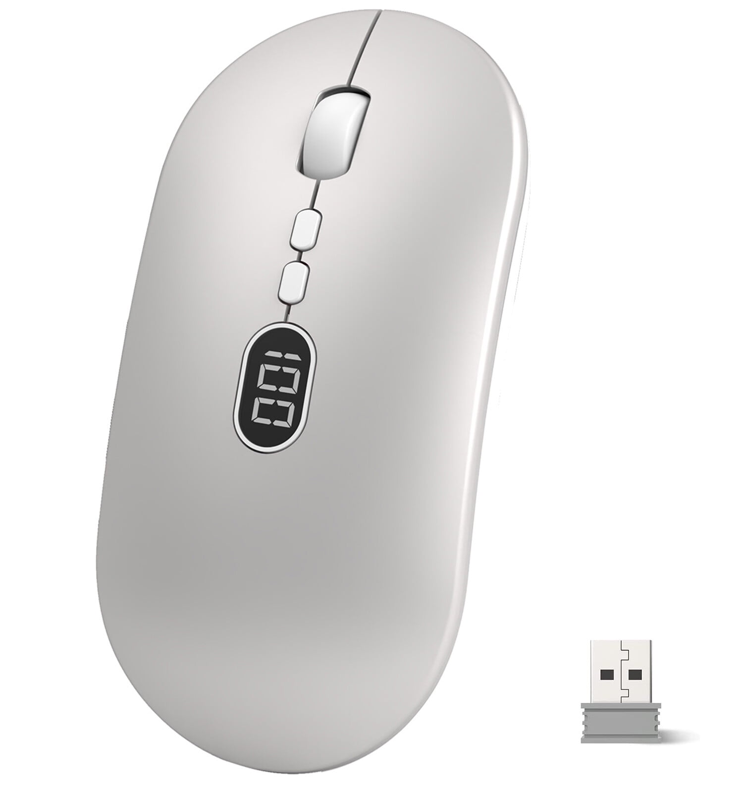 MAGIC-REFINER Wireless Office Mouse for Laptop with Battery Level ...
