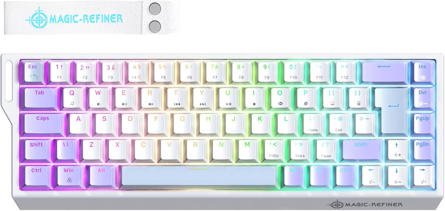 MAGIC-REFINER X68 HE Wired 60% Hall Effect Rapid Trigger Mechanical RGB ...