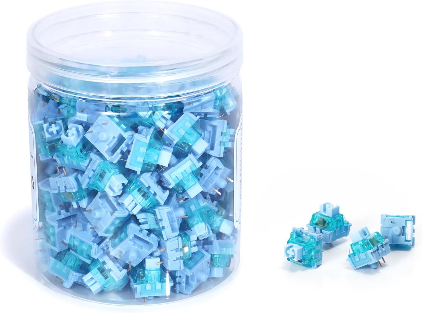 Magic-Refiner Switches for Mechanical Keyboard DIY with POM Stem, Blue ...