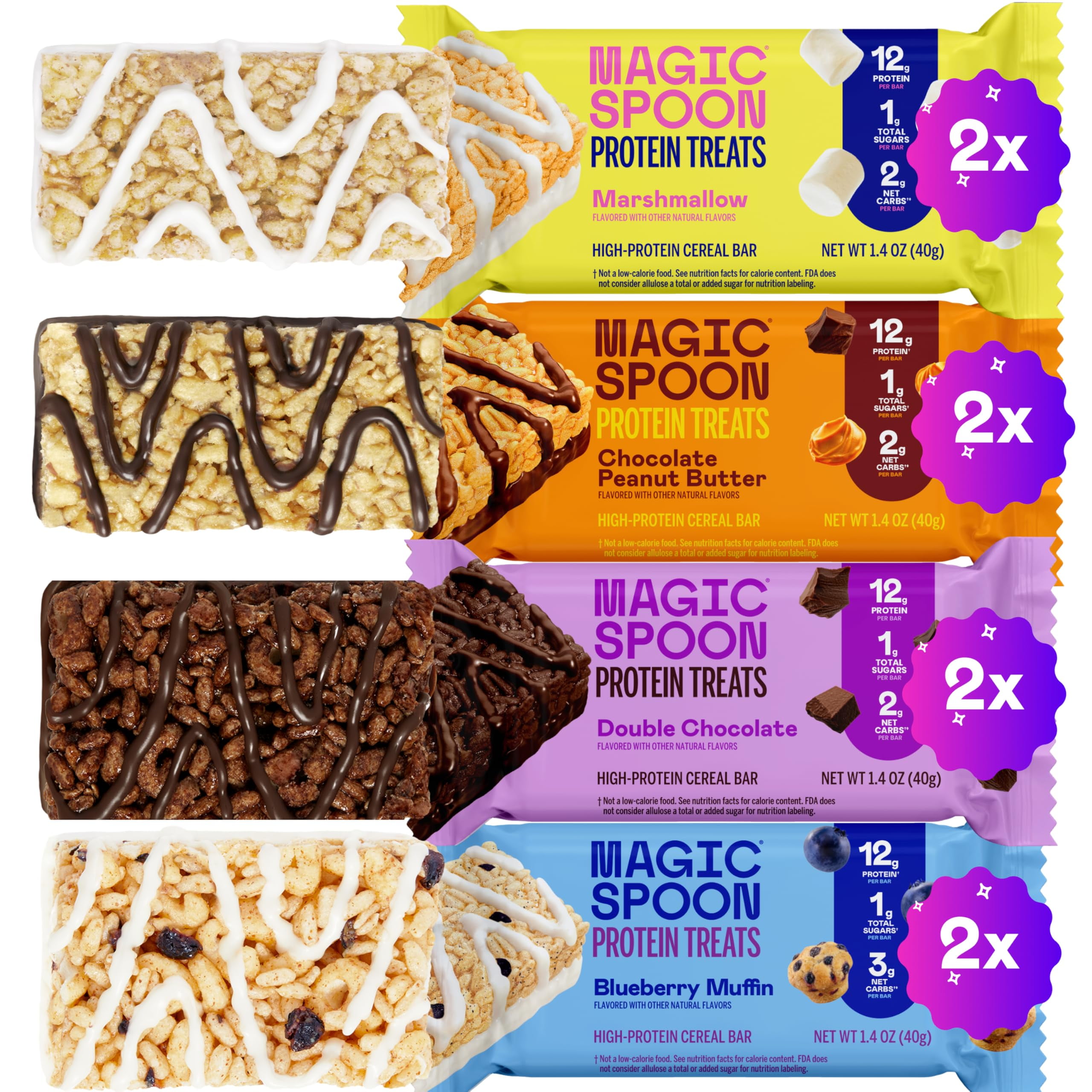 MAGIC SPOON Treats - BCF26 High Protein Bars, Low Friendly, Low Sugar ...