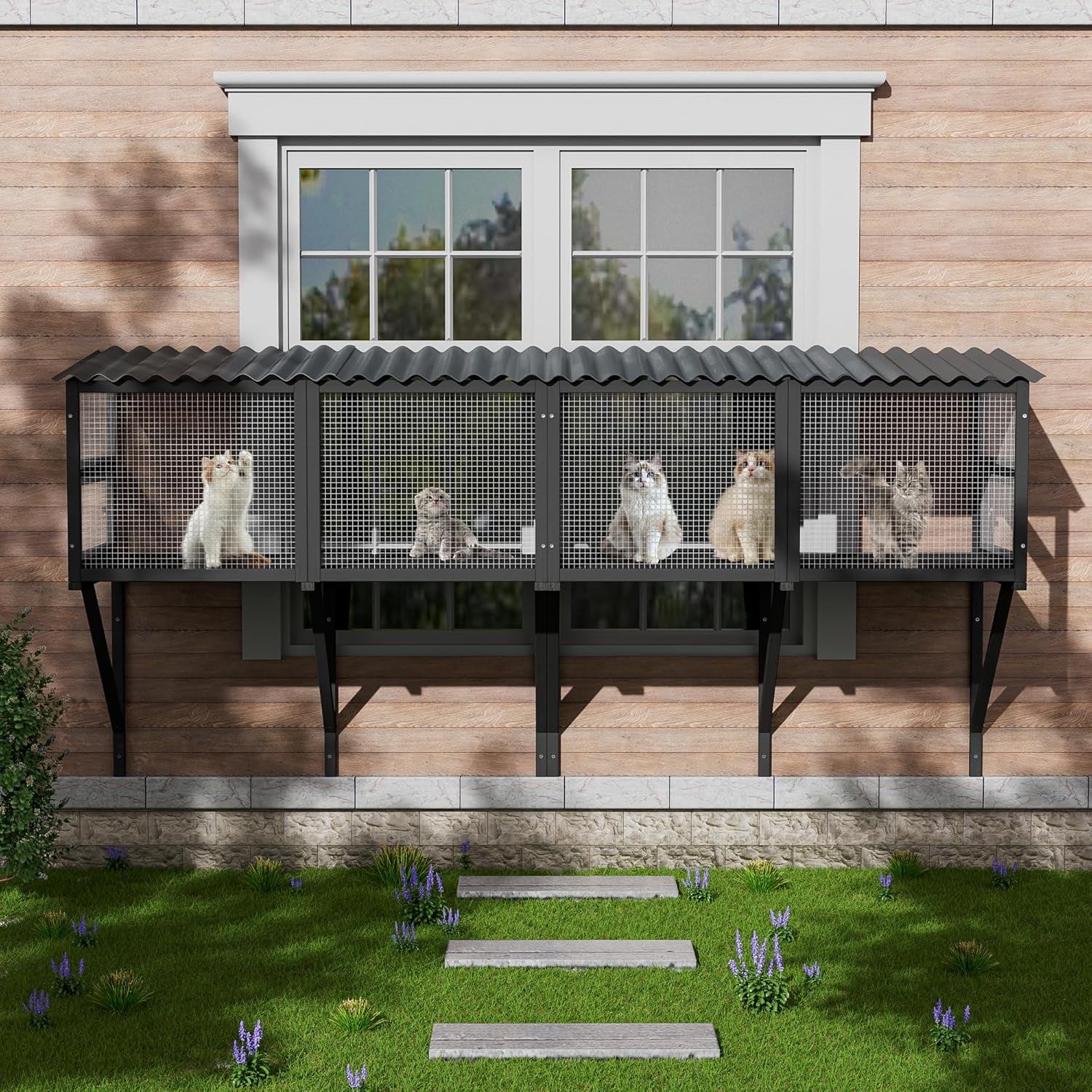 MAGIC UNION Cat Catio, Cat Windows Perch for Large Indoor Cats ...