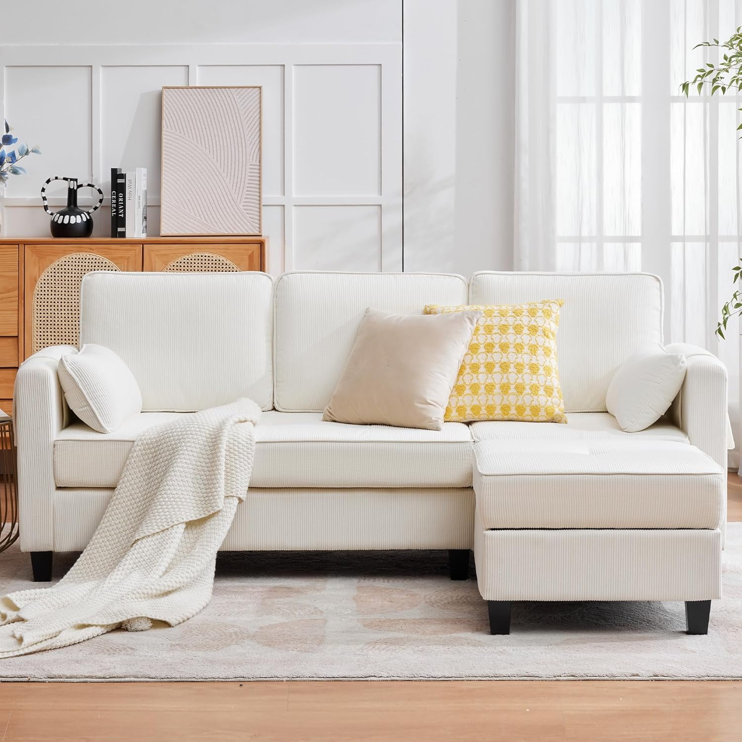 MAGIC UNION Convertible Sectional Couches for Living Room - Small Space Couches L-Shaped Sofa ...