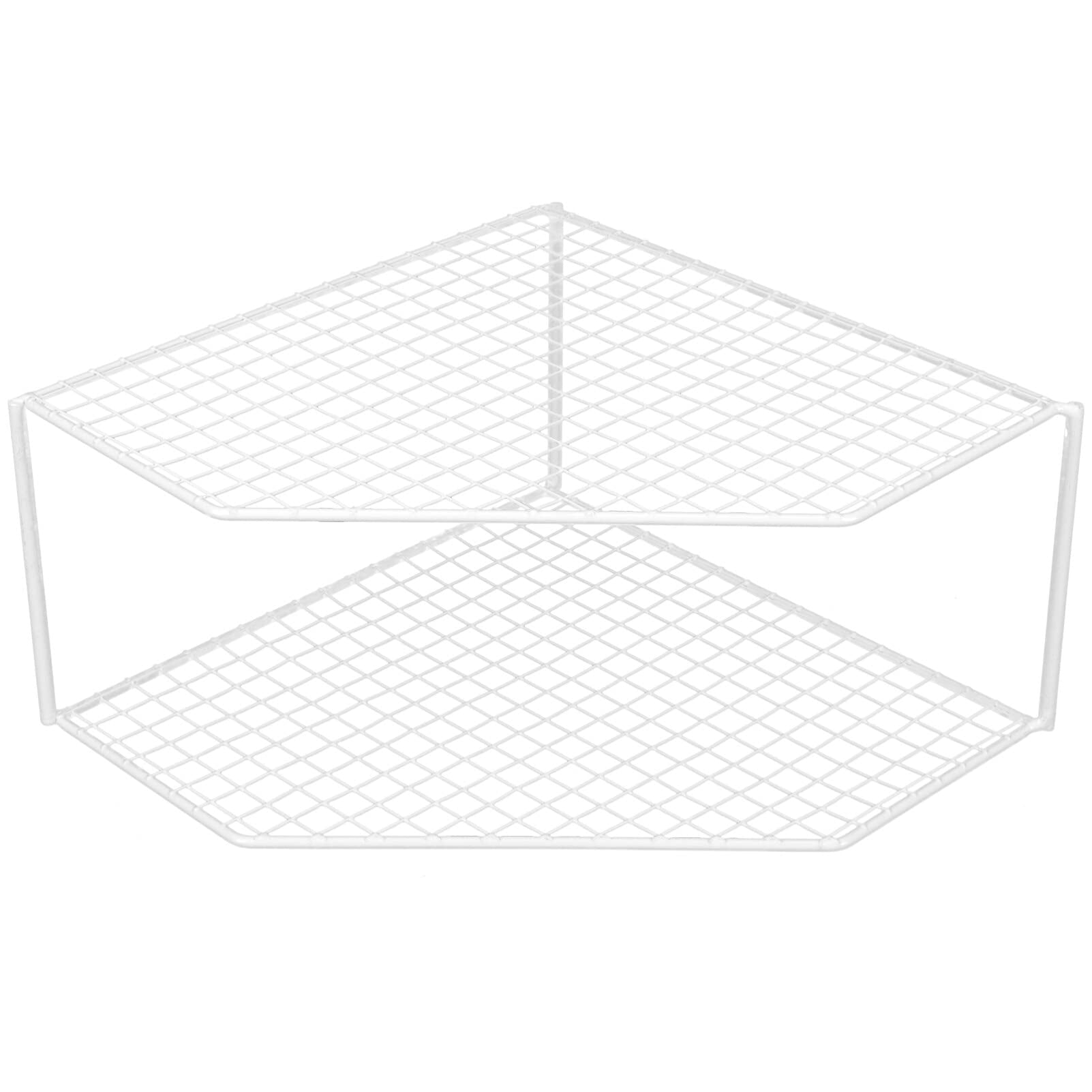 MAGICLULU 2-Tier Corner Storage Shelf, Plate Organizer for Cabinet ...