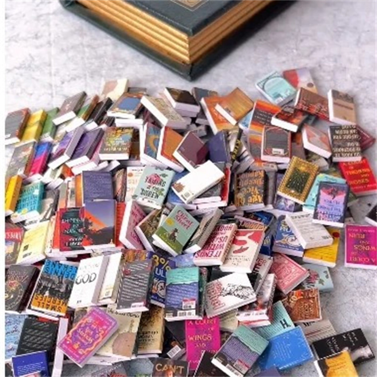 MAGICLULU Retro Wooden Book Antique Style Decorative Book Faux Wooden ...