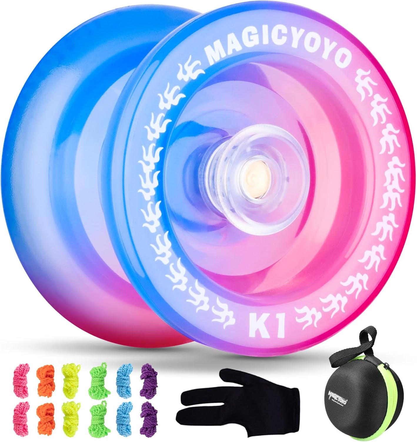 MAGICYOYO K1- Blue Pink Responsive YoYo Glow in The Dark , Plastic ABS ...