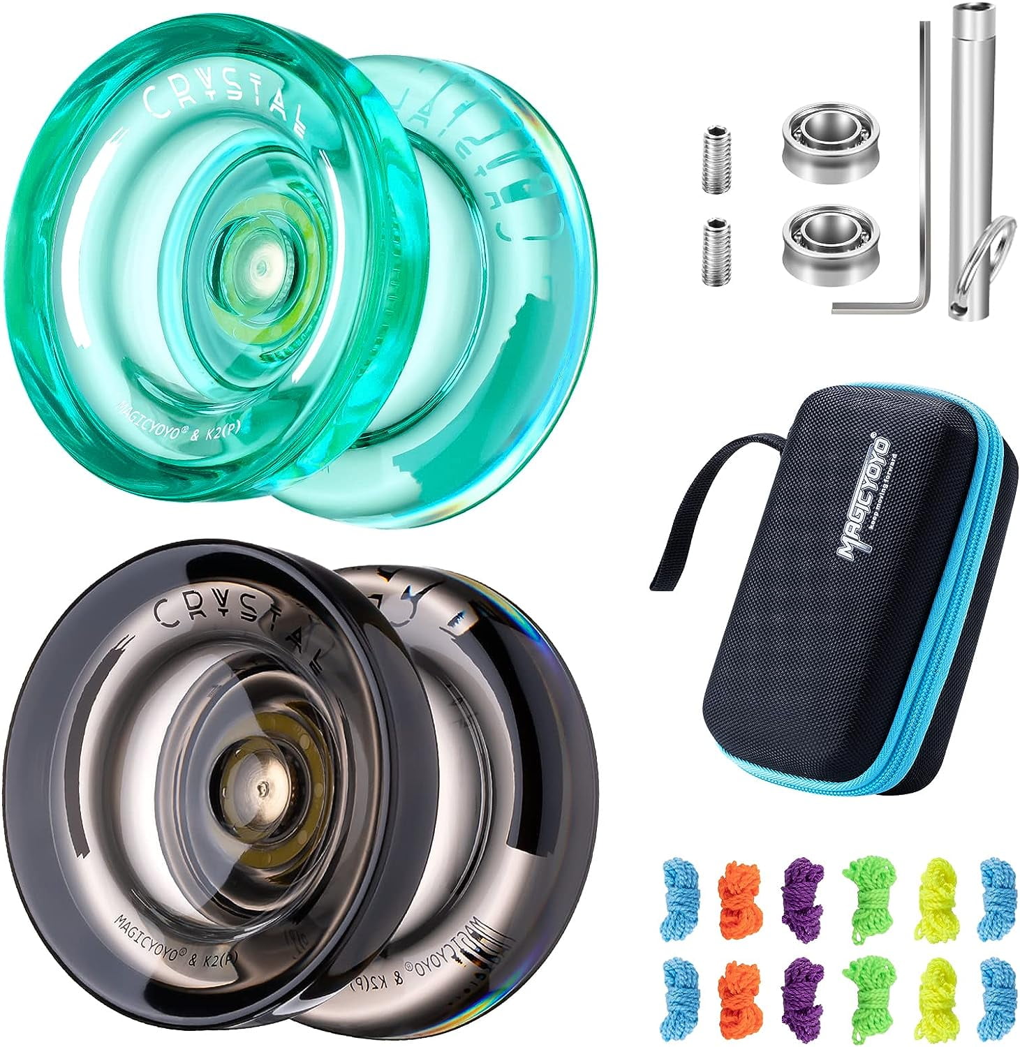 MAGICYOYO K2 Crystal Yoyo Gift Pack of 2, Plastic Responsive Yoyo for ...