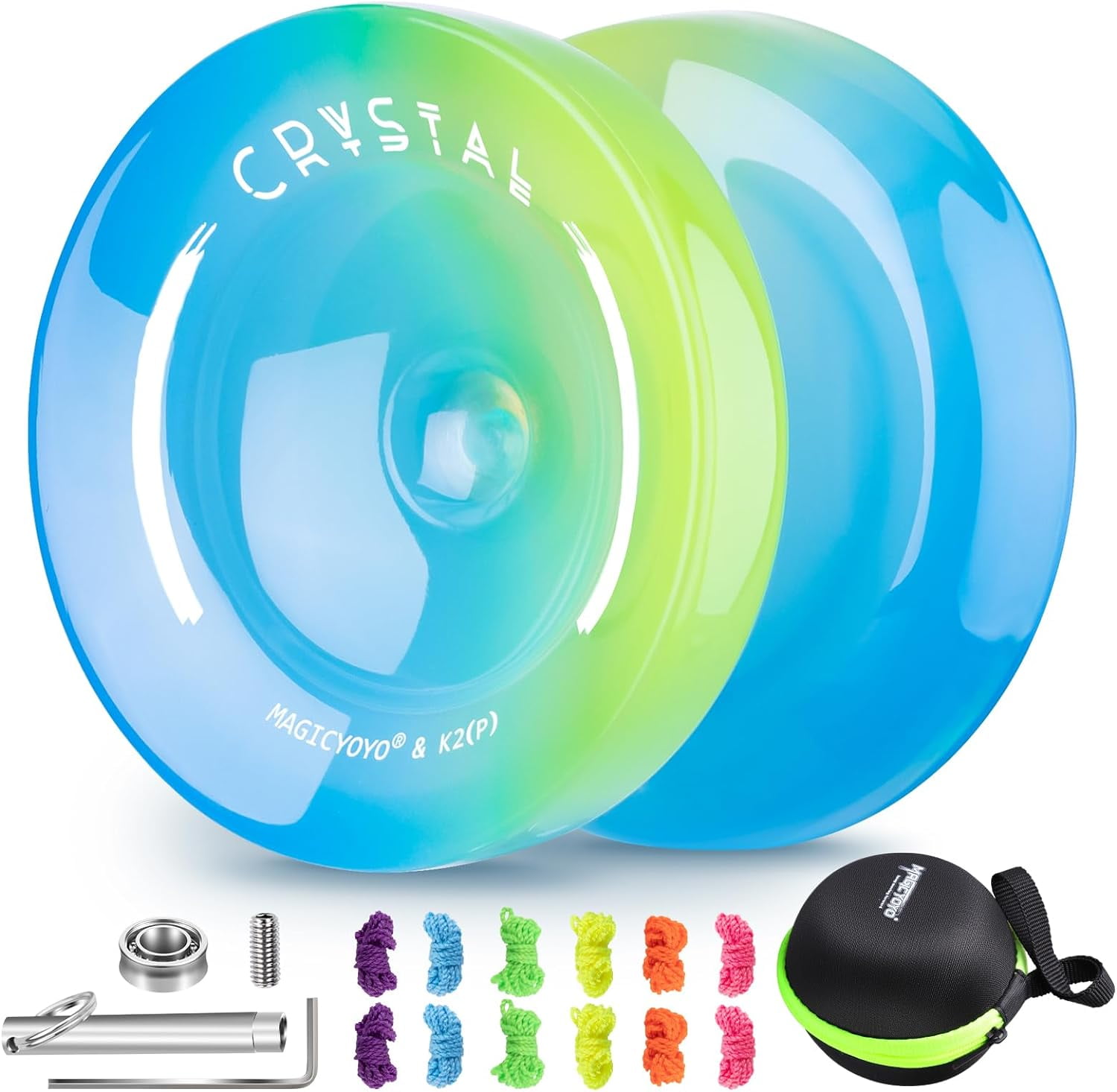 MAGICYOYO Professional Responsive Yoyo K2 Blue Yellow Gradient, Plastic ...