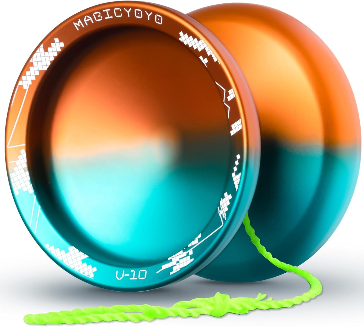 MAGICYOYO Professional Unresponsive Yoyo V10 Blue Orange- Finger Spin ...