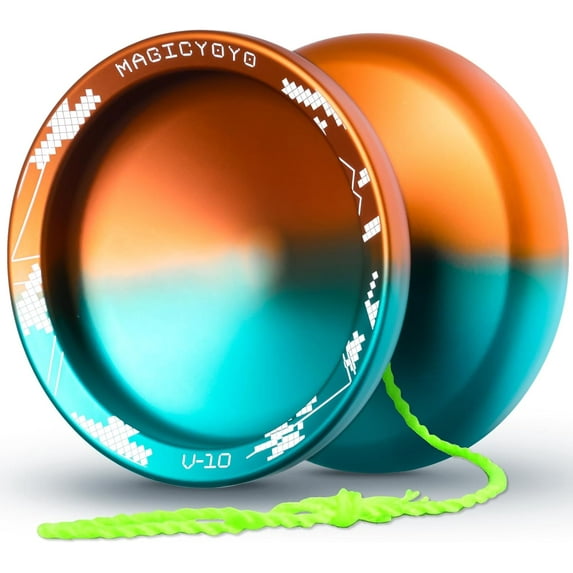 MAGICYOYO Professional Unresponsive Yoyo V10 Blue Orange- Finger Spin ...